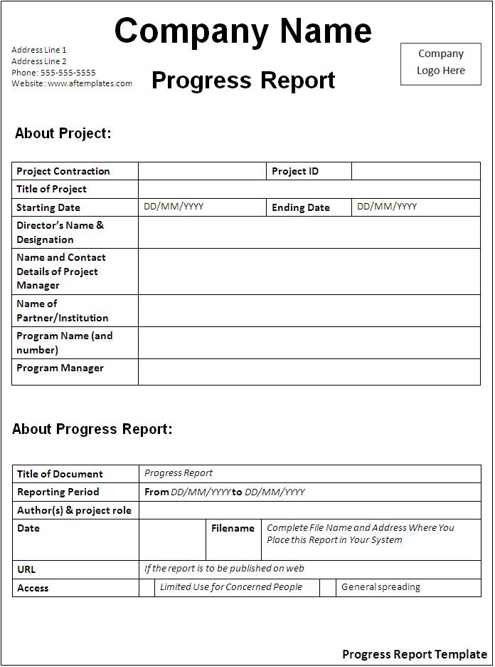 4 Progress Report Templates Word Excel PDF - Free Formats Excel Word 4 Progress Report Templates Word Excel PDF - Free Formats Excel Word